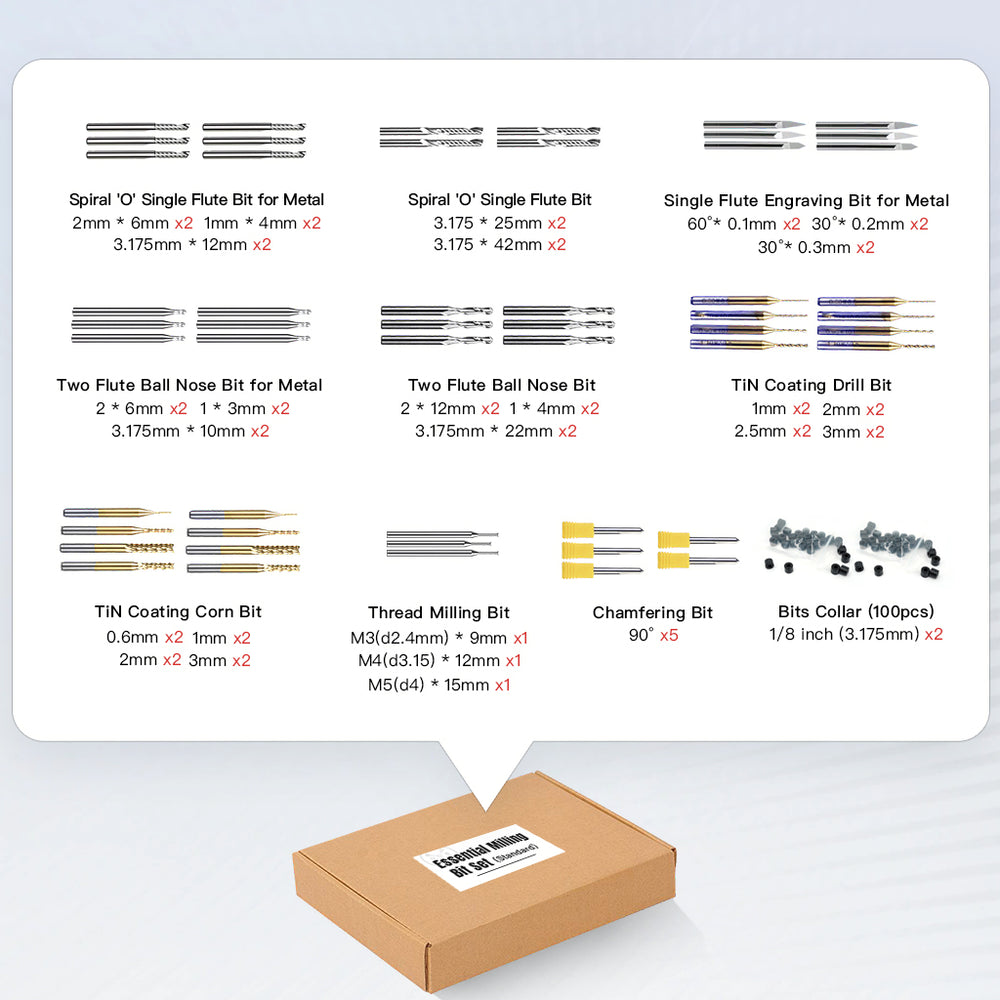 Essential Milling Bit Set – Global Makera